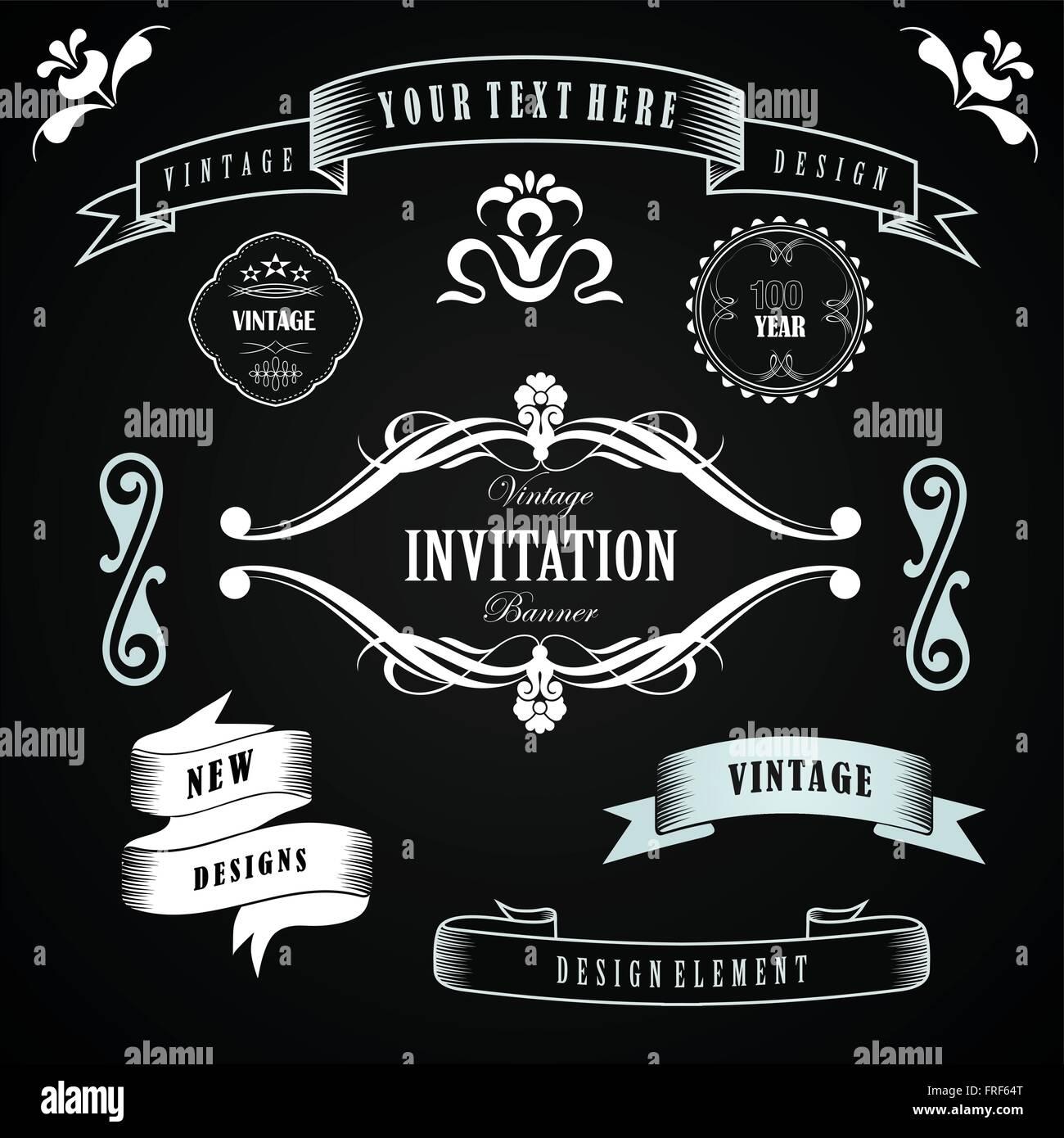 Decorative vintage calligraphic frames Stock Vector Images - Alamy