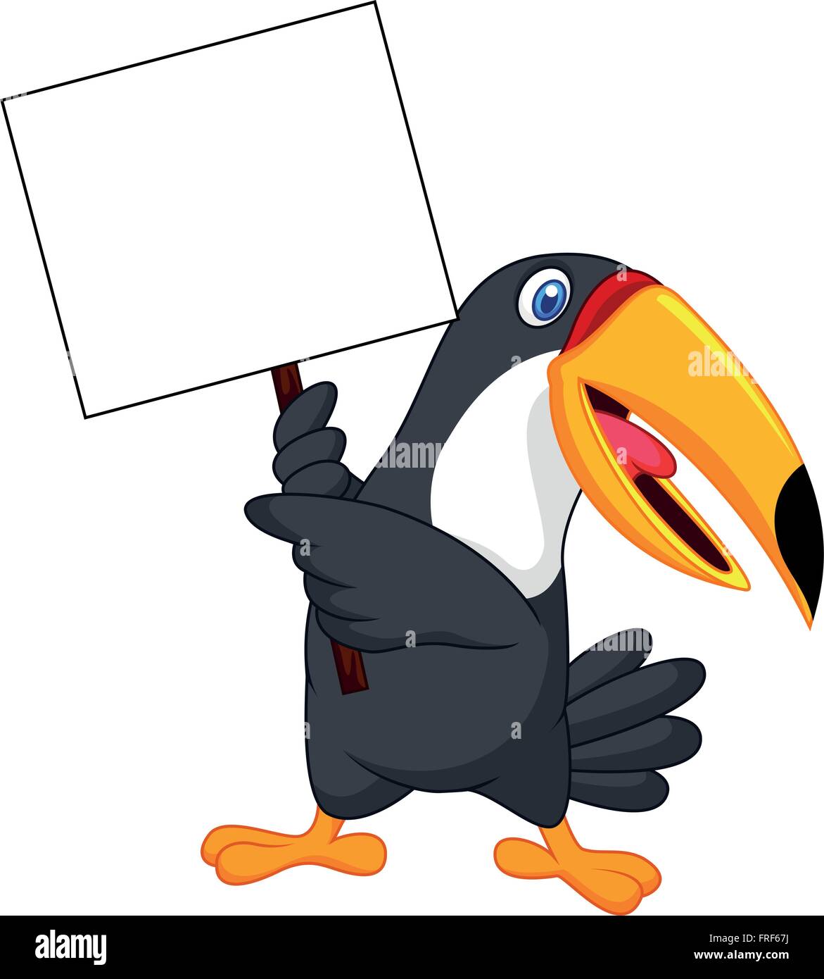 Toucan bird holding blank sign Stock Vector Image & Art - Alamy