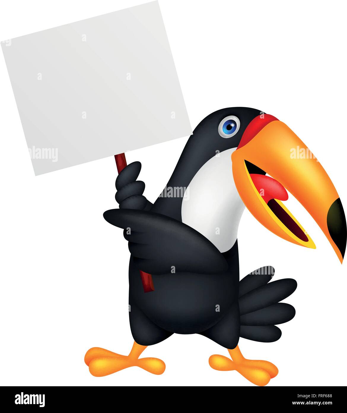 Toucan bird holding blank sign Stock Vector Image & Art - Alamy