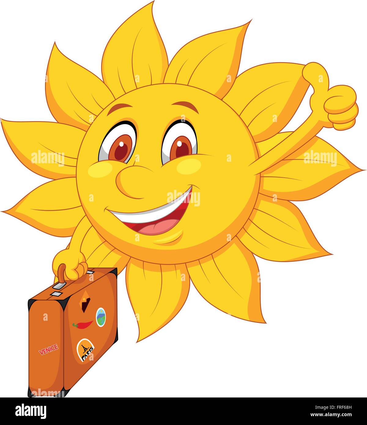 Cartoon sun traveler Stock Vector Image & Art - Alamy