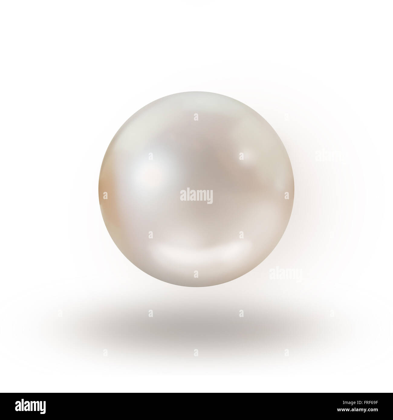 Pearl isolated on white background with drop shadow Stock Photo - Alamy