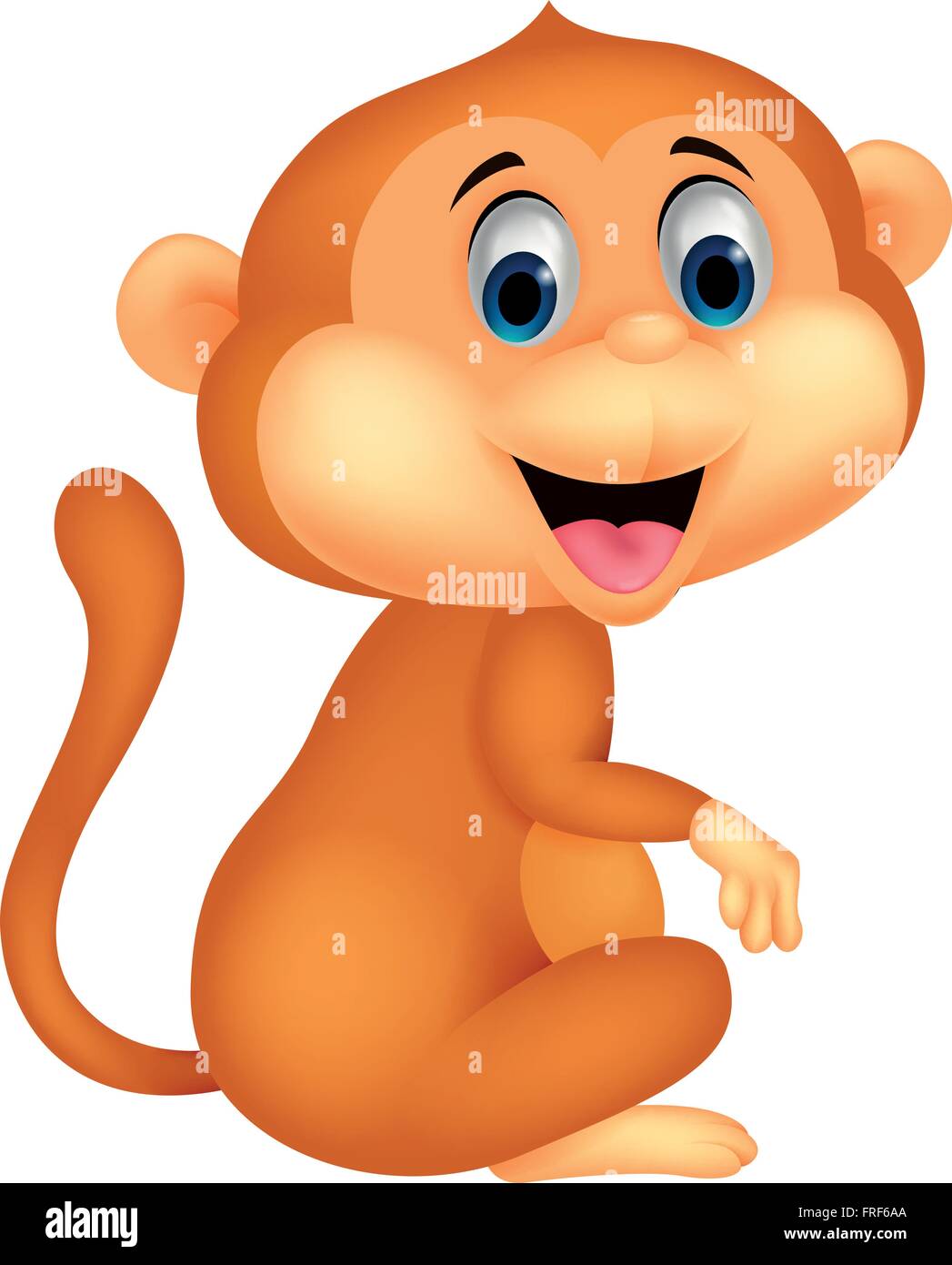 Cute monkey cartoon sitting Stock Vector Image & Art - Alamy