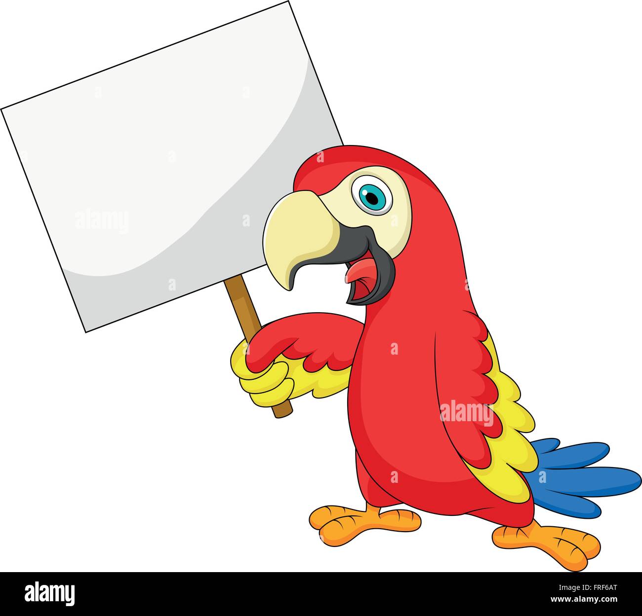 Macaw bird with blank sign Stock Vector Image & Art - Alamy