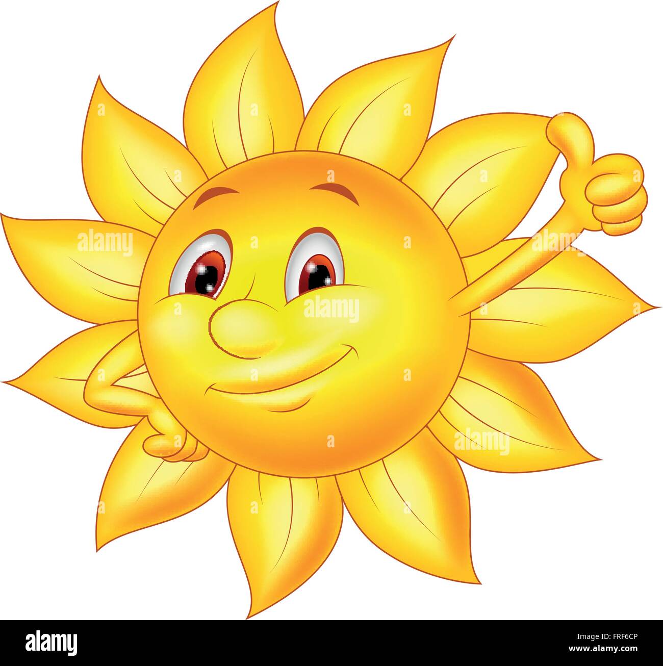 Sun cartoon character thumb up Stock Vector Image & Art - Alamy