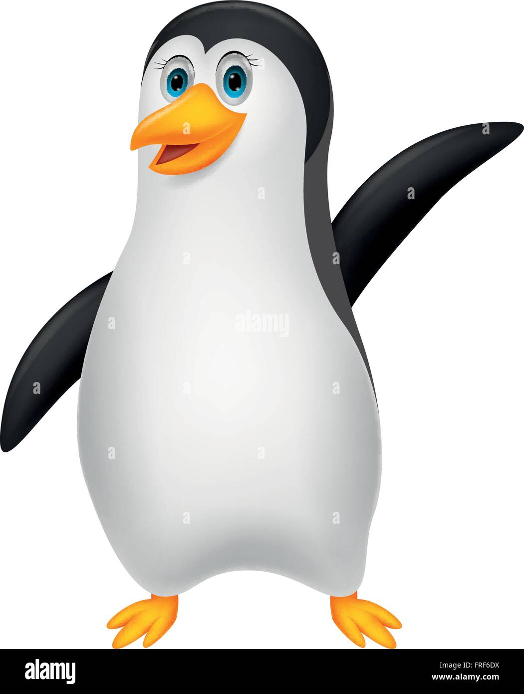 cute penguin cartoon waving Stock Vector Image & Art - Alamy