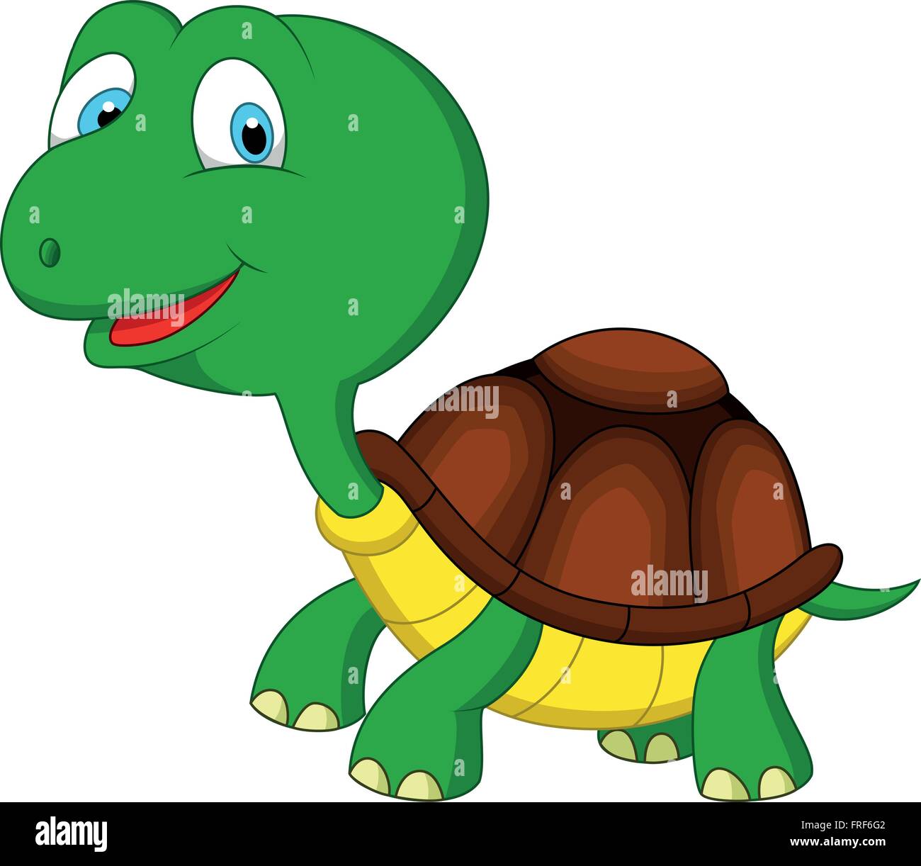 Cute green turtle cartoon Stock Vector Image & Art - Alamy