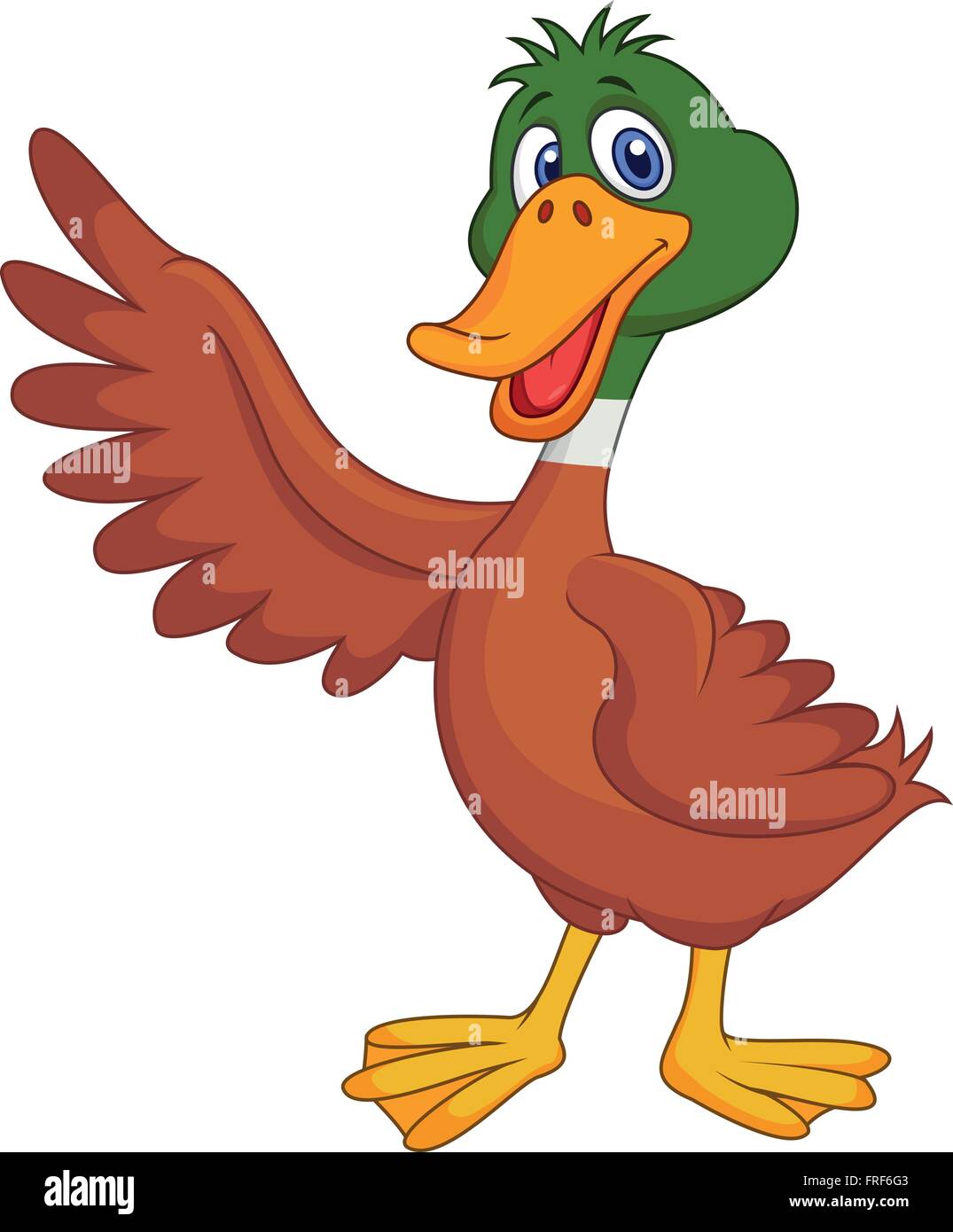 Cute duck cartoon waving Stock Vector Image & Art - Alamy