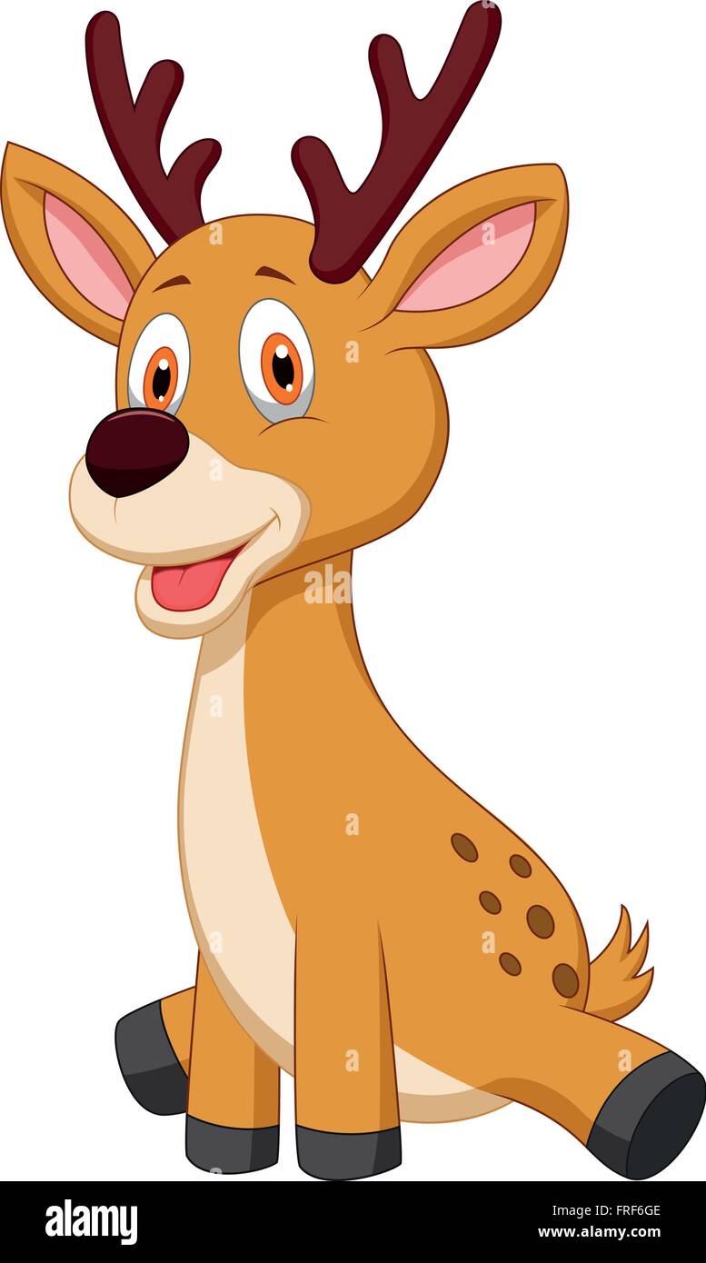 Cute deer cartoon Stock Vector Image & Art - Alamy