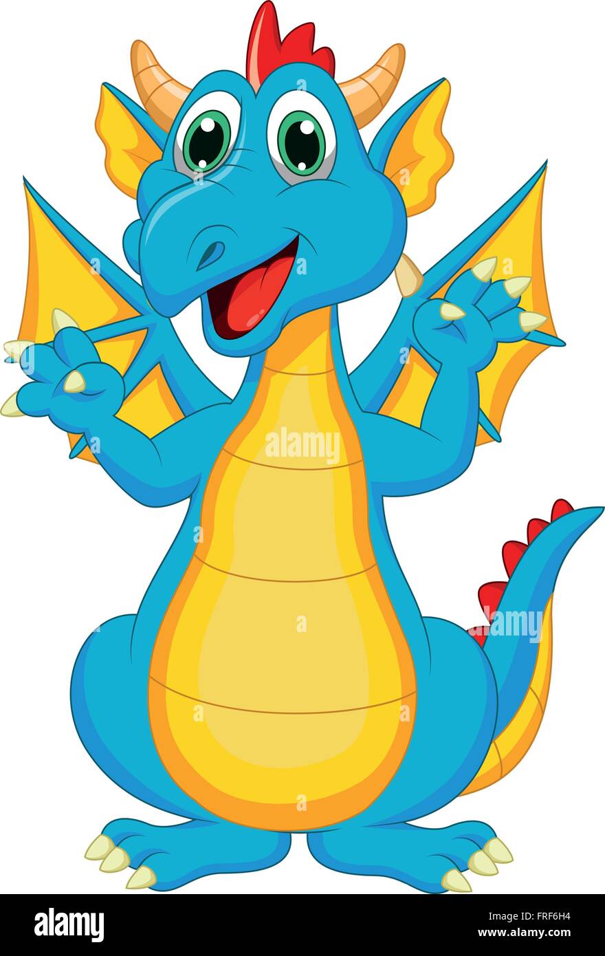 Cute dragon cartoon Stock Vector Image & Art - Alamy