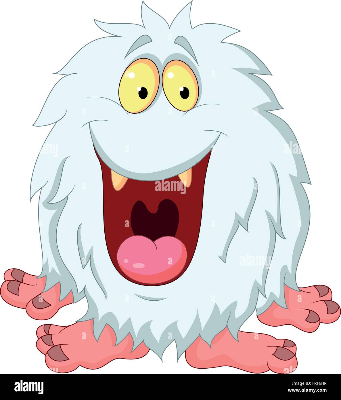 Happy yeti cartoon Stock Vector Image & Art - Alamy