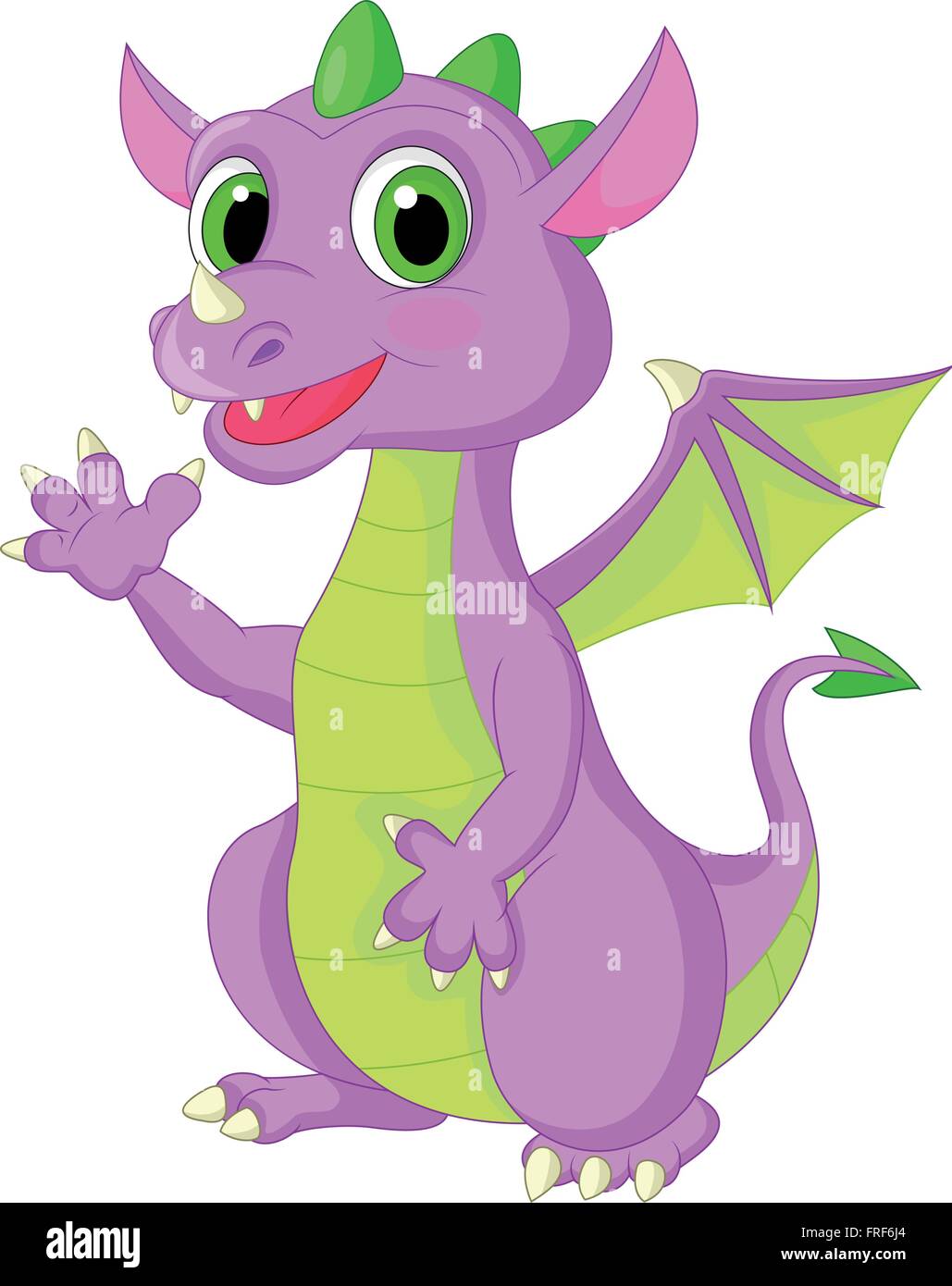 Cute baby dragon waving hand Stock Vector Image & Art - Alamy