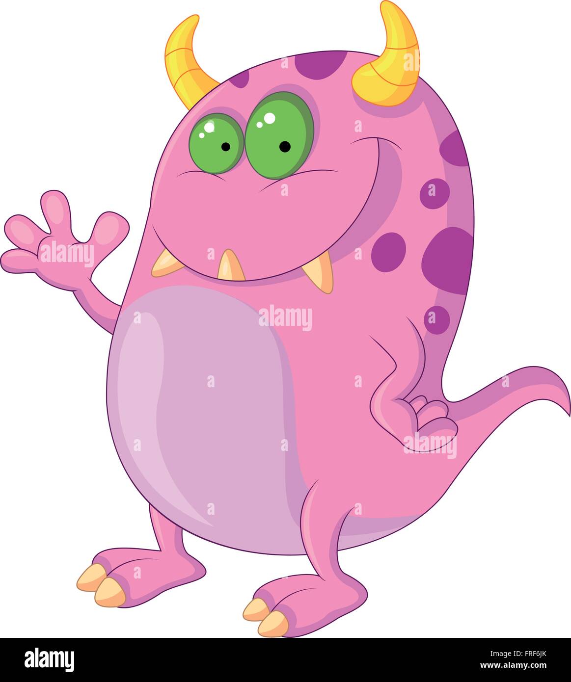 Cute pink monster cartoon Stock Vector Image & Art - Alamy