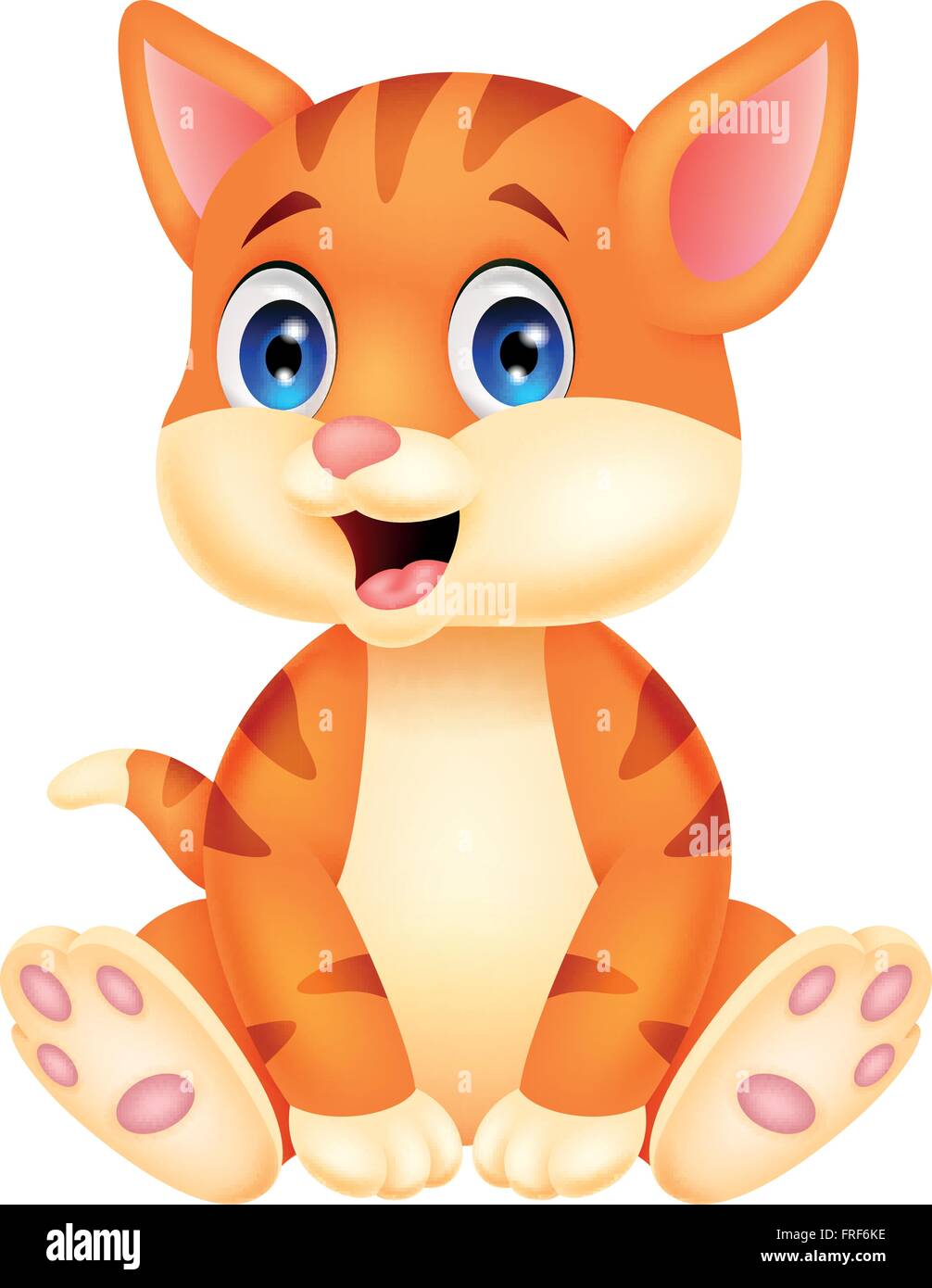 Cute baby cat cartoon Stock Vector Image & Art - Alamy