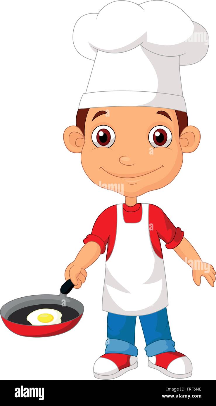 Little chef with frying pan Stock Vector Image & Art - Alamy