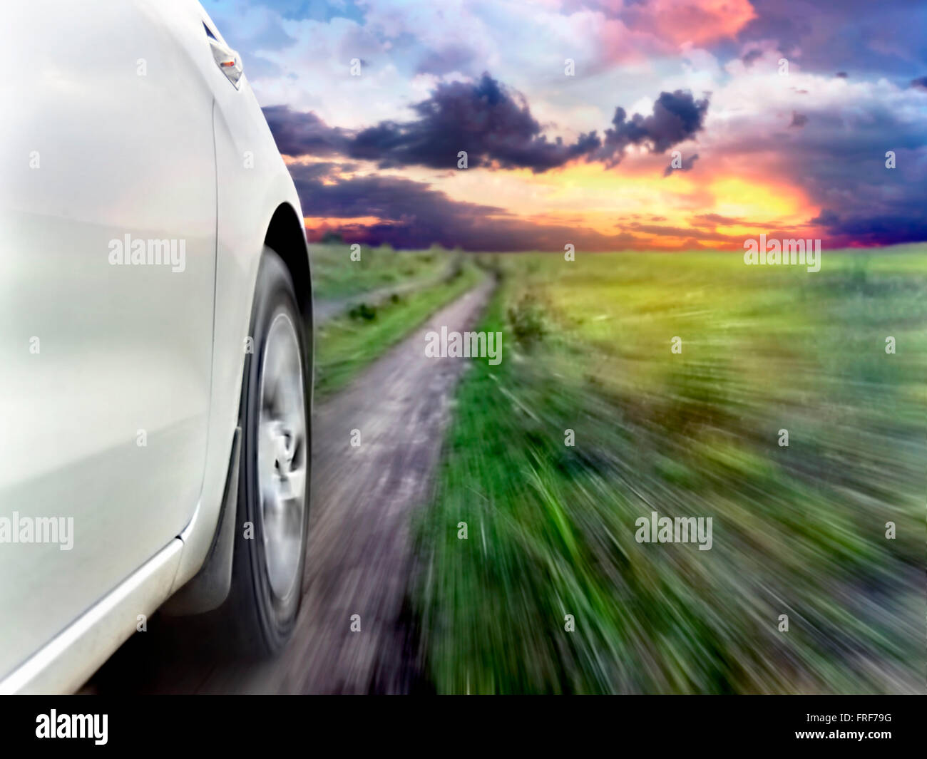 Driving road fast speed grass hi-res stock photography and images - Alamy