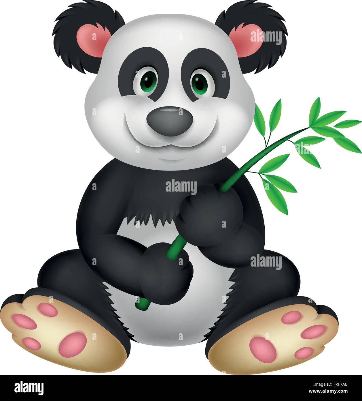 Giant Panda eating bamboo Stock Vector Image & Art - Alamy