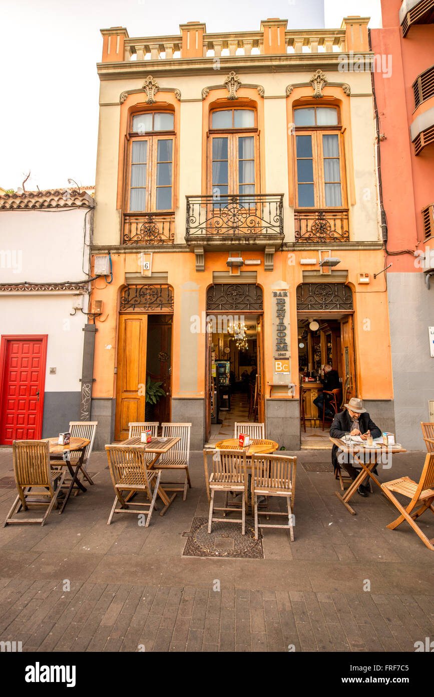 LA LAGUNA, TENERIFE island, SPAIN - DECEMBER 26, 2015: Famous bar ...