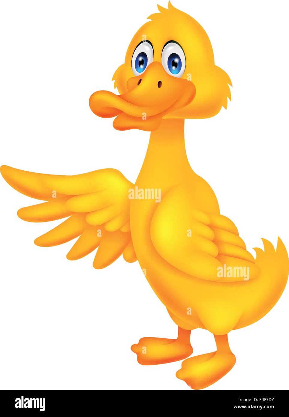 Cute duck cartoon waving Stock Vector Image & Art - Alamy