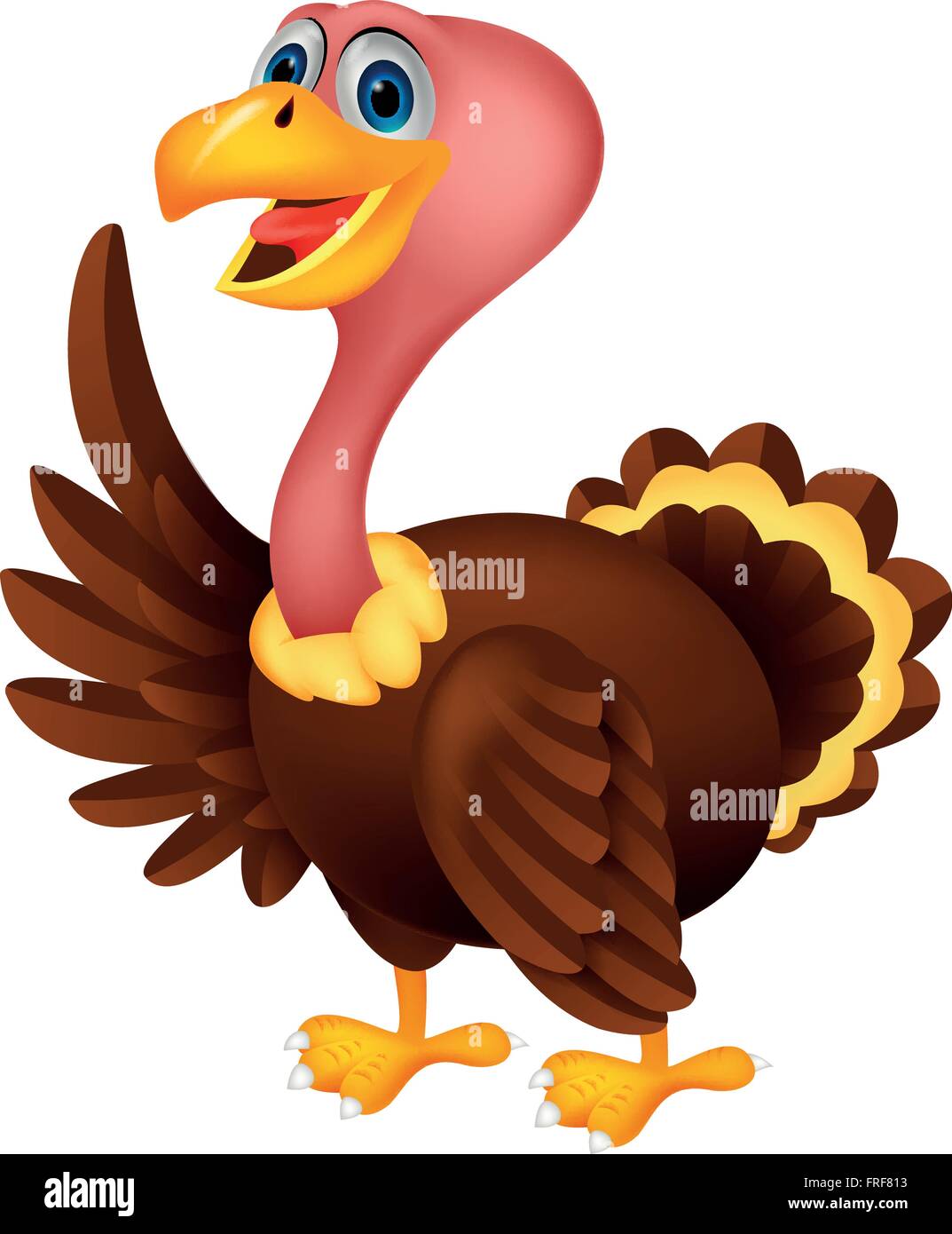 Illustration of turkey cartoon waving Stock Vector Image & Art - Alamy