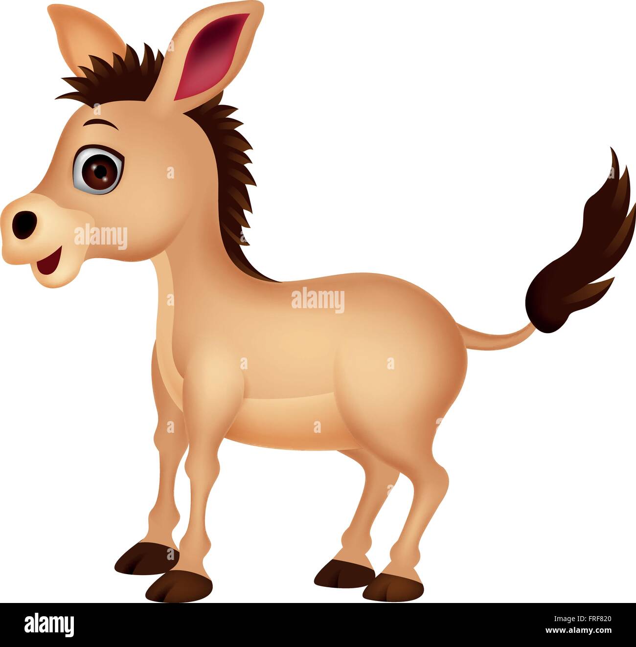 Cute donkey cartoon Stock Vector Image & Art - Alamy