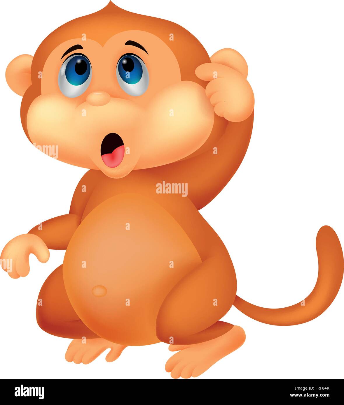 Monkey cartoon thinking Stock Vector Image & Art - Alamy