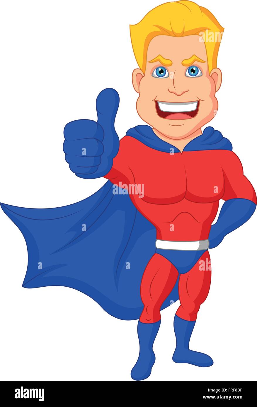Superhero cartoon with thumb up Stock Vector Image & Art - Alamy