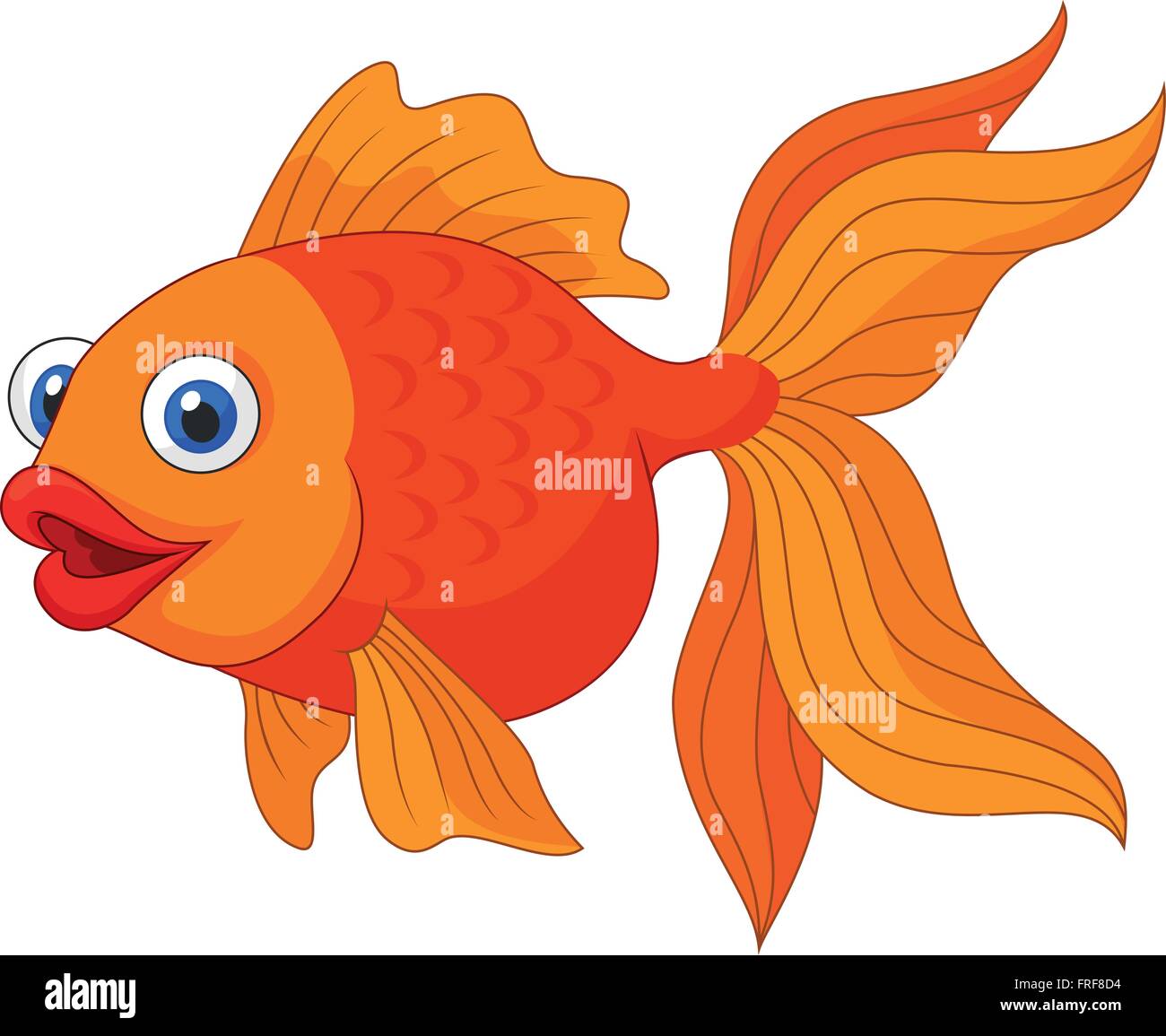 Cute golden fish cartoon Stock Vector Image & Art - Alamy