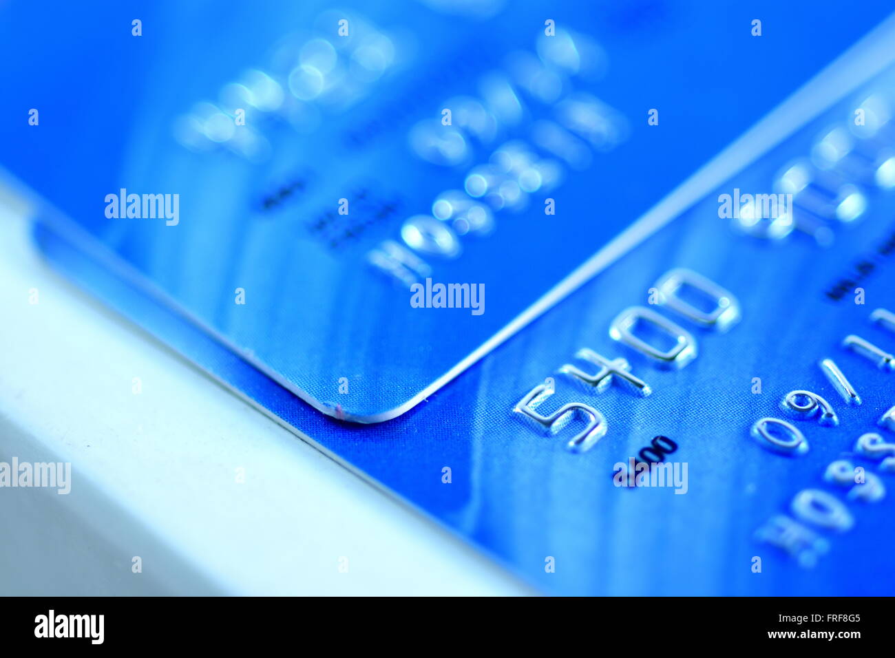Close up Credit card from different banks with chip Stock Photo - Alamy