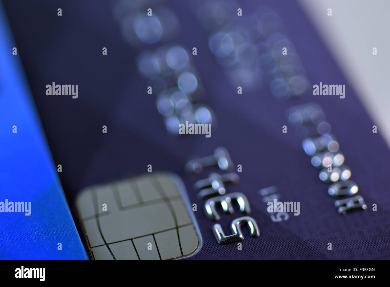 Close up Credit card from different banks with chip Stock Photo - Alamy