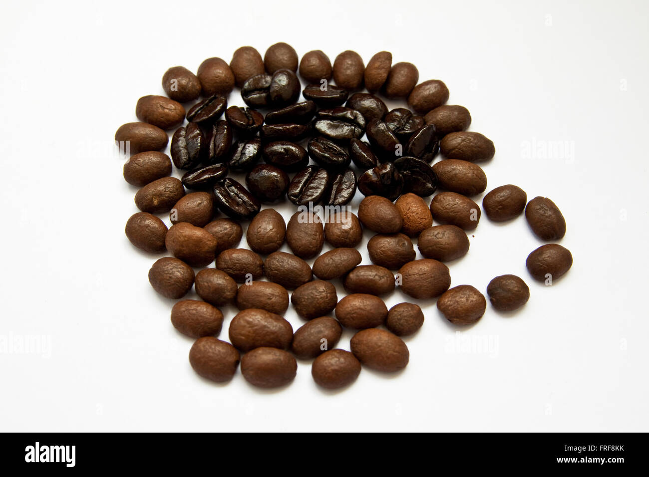 cup of hot coffee made form single coffee beans Stock Photo - Alamy
