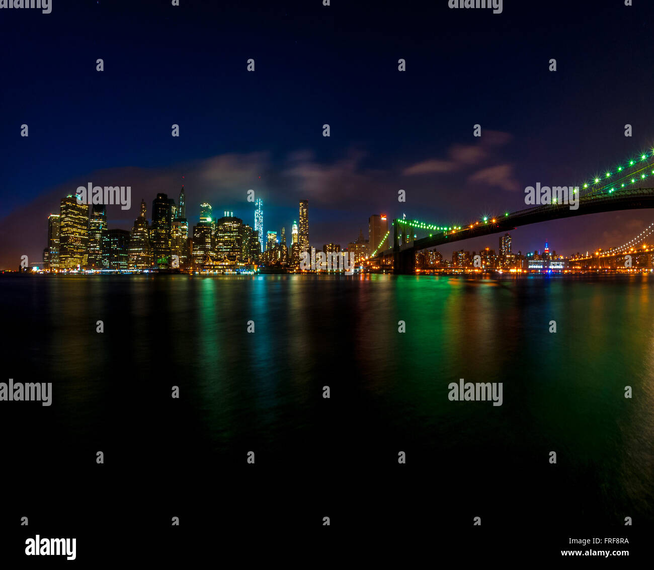 Brooklyn bridge night view hi-res stock photography and images - Alamy