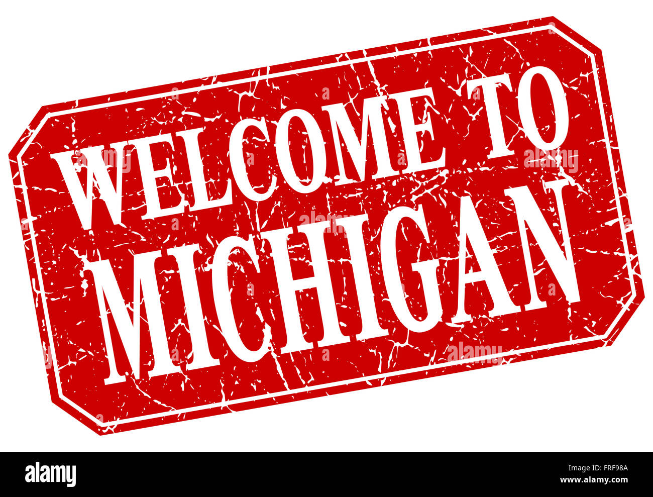 Welcome to michigan sign Cut Out Stock Images & Pictures - Alamy