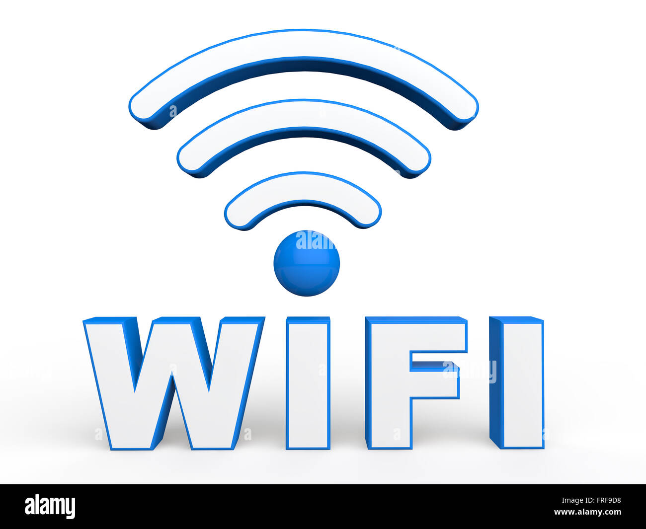 Wifi symbol blue hi-res stock photography and images - Alamy