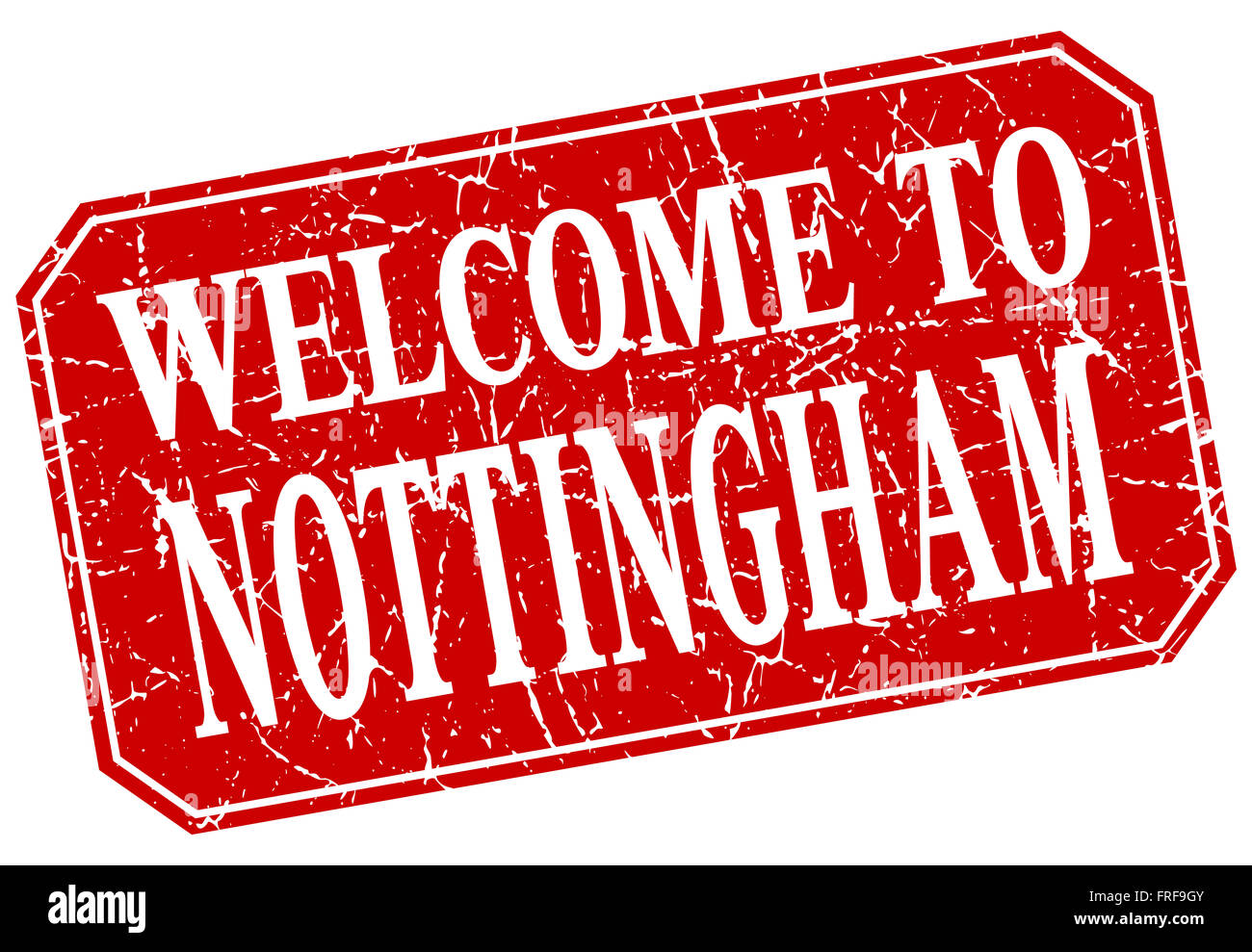 welcome to Nottingham red square grunge stamp Stock Photo - Alamy