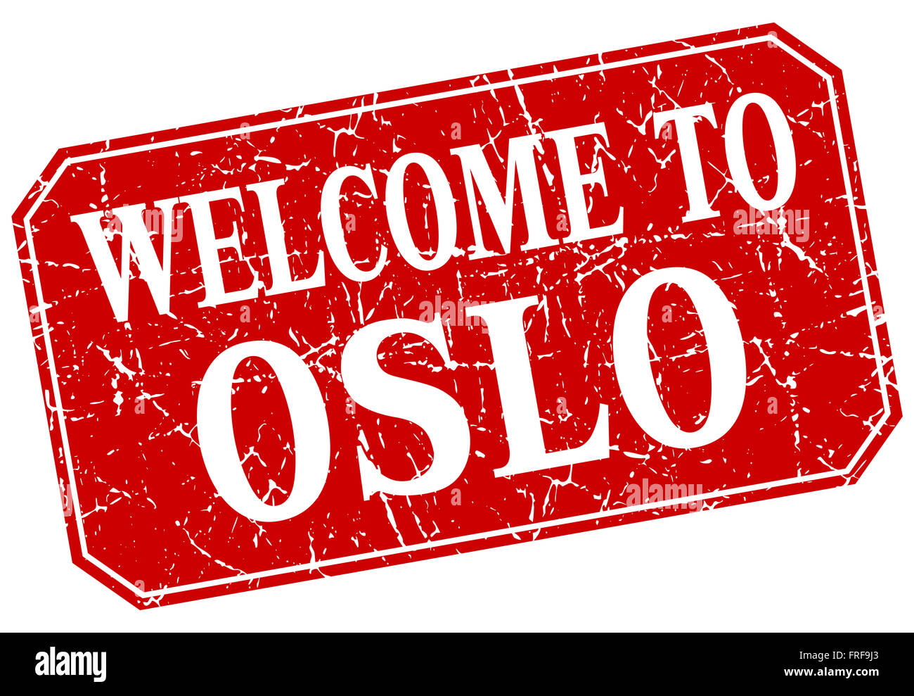 welcome to Oslo red square grunge stamp Stock Photo - Alamy