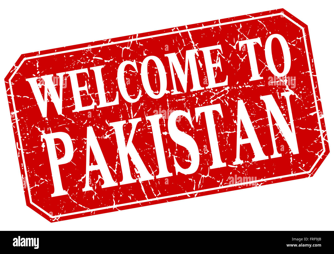 welcome to Pakistan red square grunge stamp Stock Photo - Alamy