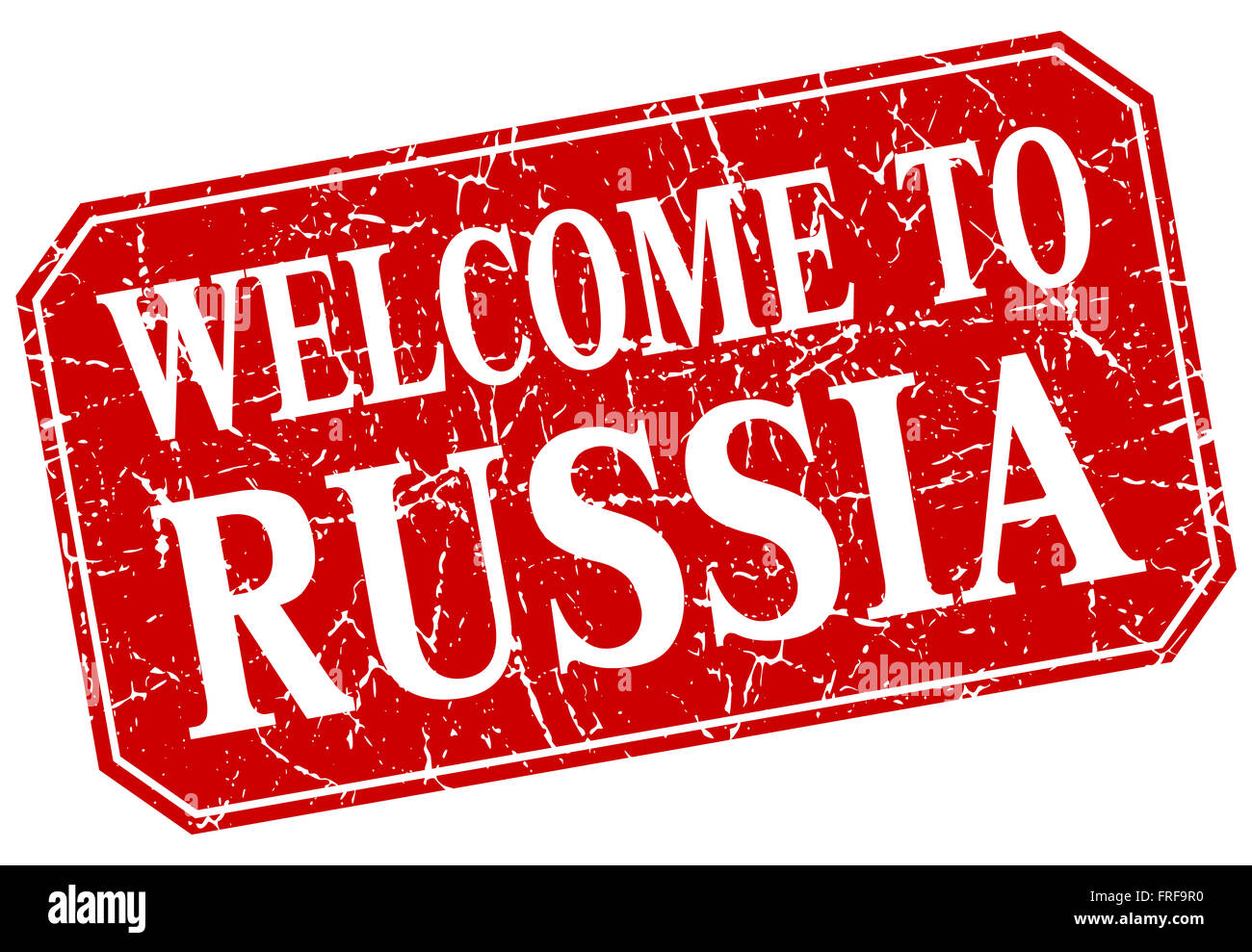 welcome to Russia red square grunge stamp Stock Photo - Alamy