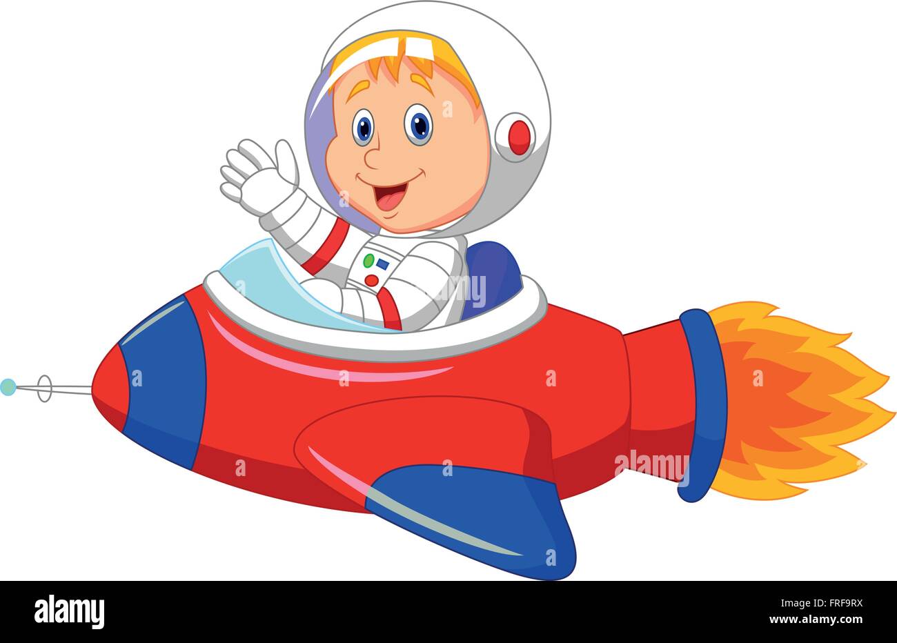 Cartoon boy astronaut in the spaceship Stock Vector Image & Art - Alamy