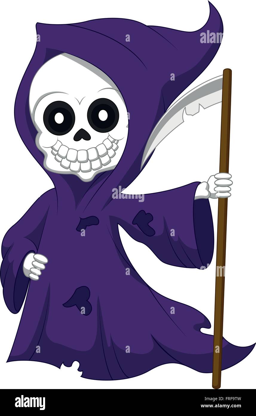 Cute cartoon grim reaper Stock Vector Image & Art - Alamy