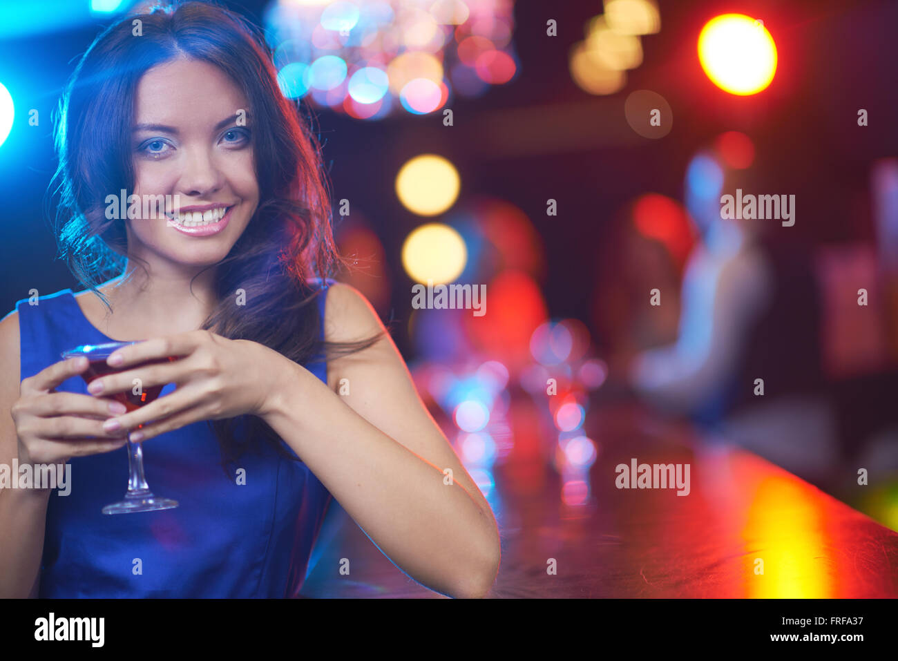 Lady with martini Stock Photo - Alamy
