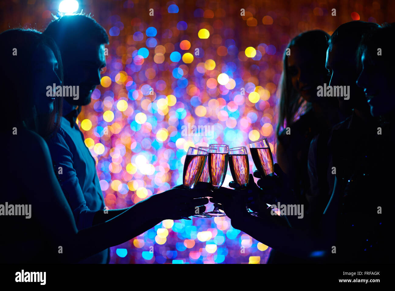 Toasting at party Stock Photo - Alamy