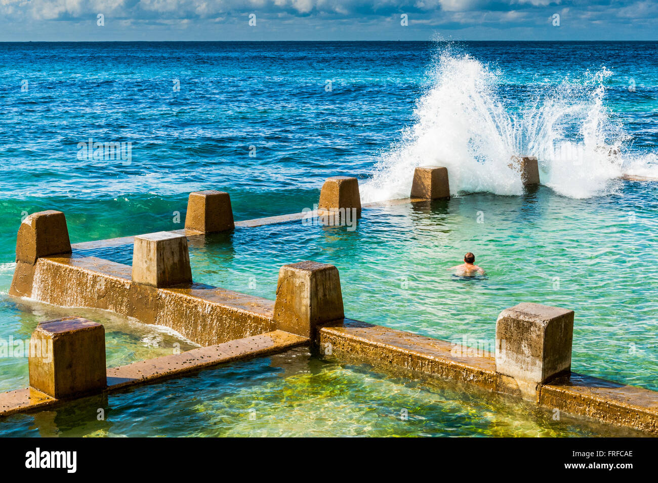 The Most Famous Swimming Pool In Wales High Resolution Stock ...