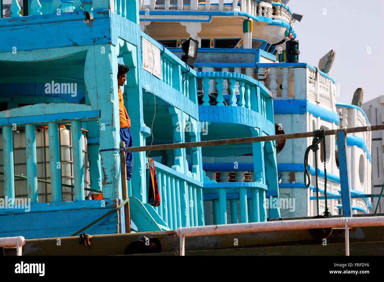 Uae dhow ship boat cargo river hi-res stock photography and images - Alamy