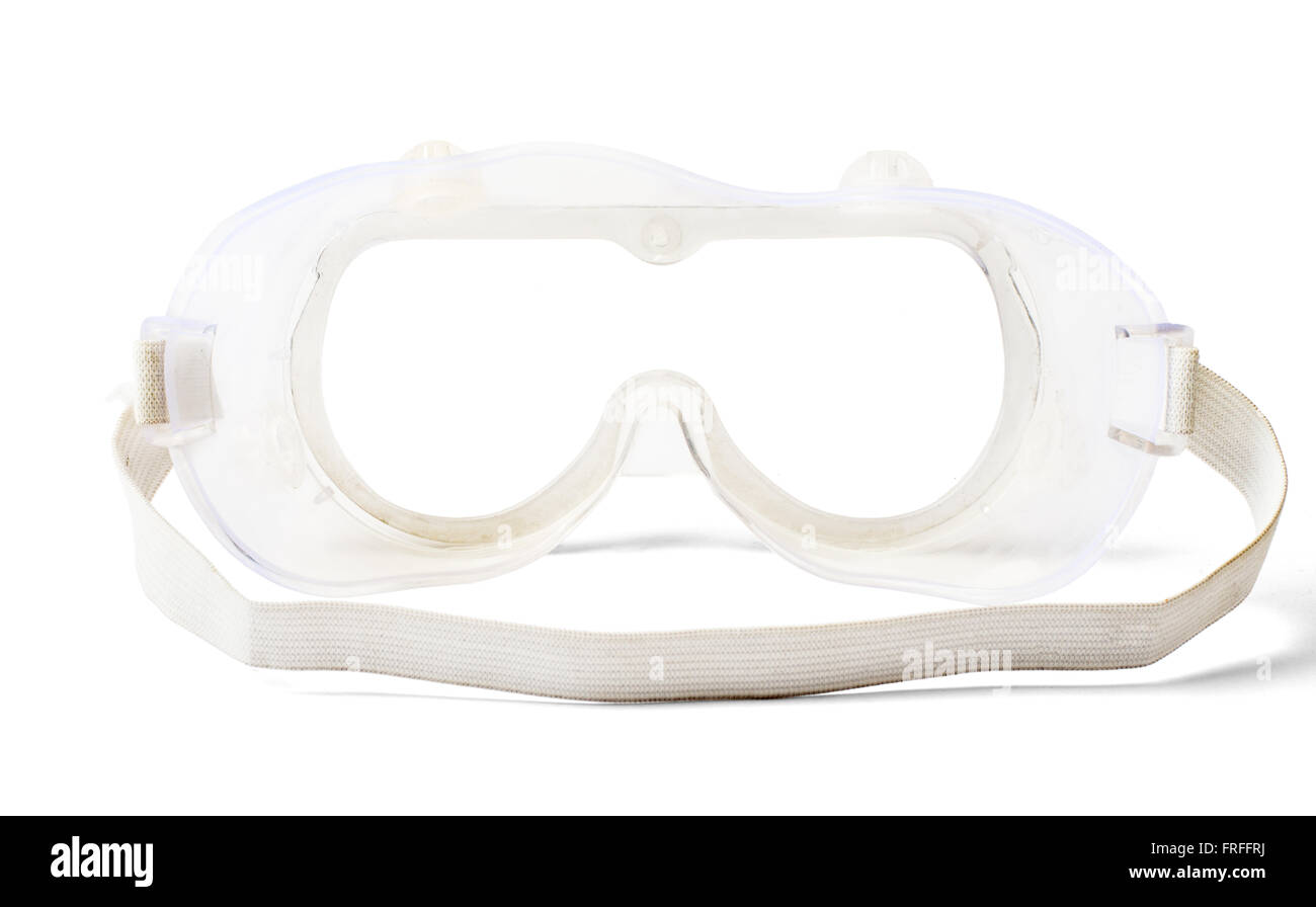 Safety glasses on white Stock Photo - Alamy