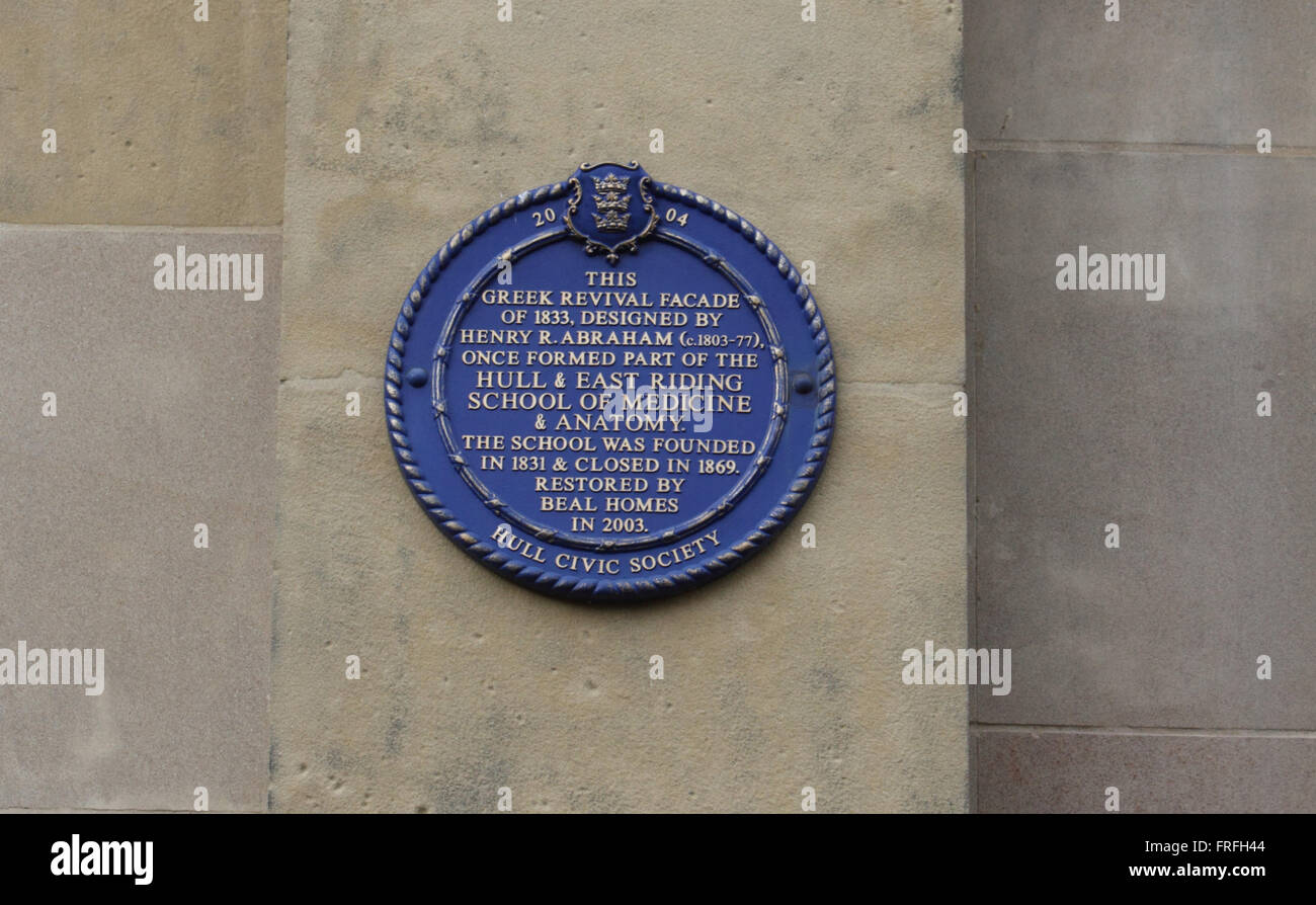Hull blue plaques hi-res stock photography and images - Alamy