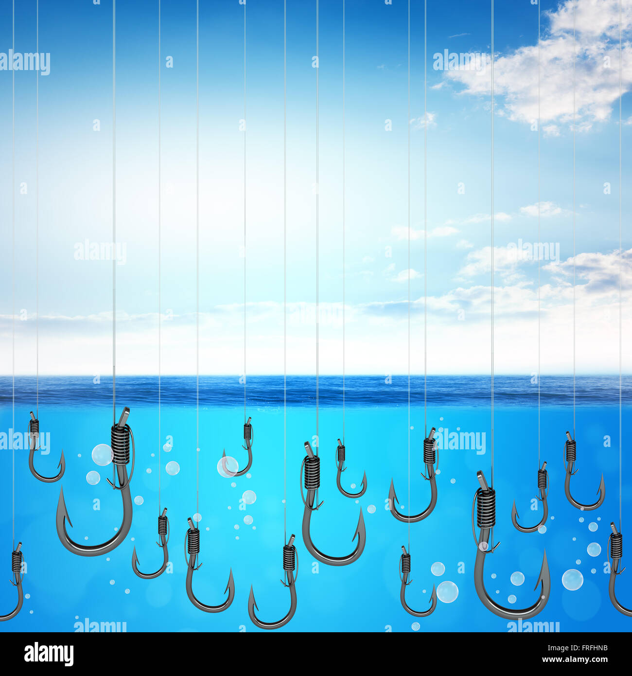 Set of fishhook Stock Photo - Alamy
