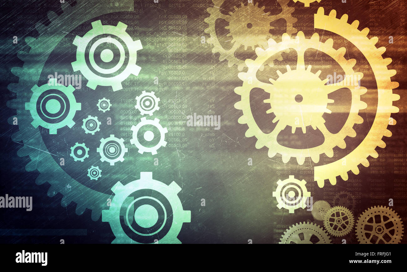 Set of mechanical gears Stock Photo - Alamy