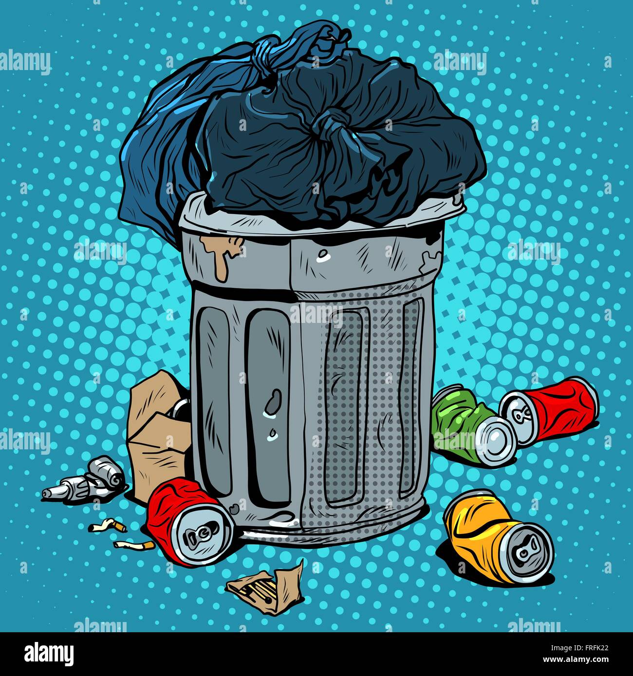 trash tin cans ecology recycling Stock Vector Image & Art - Alamy