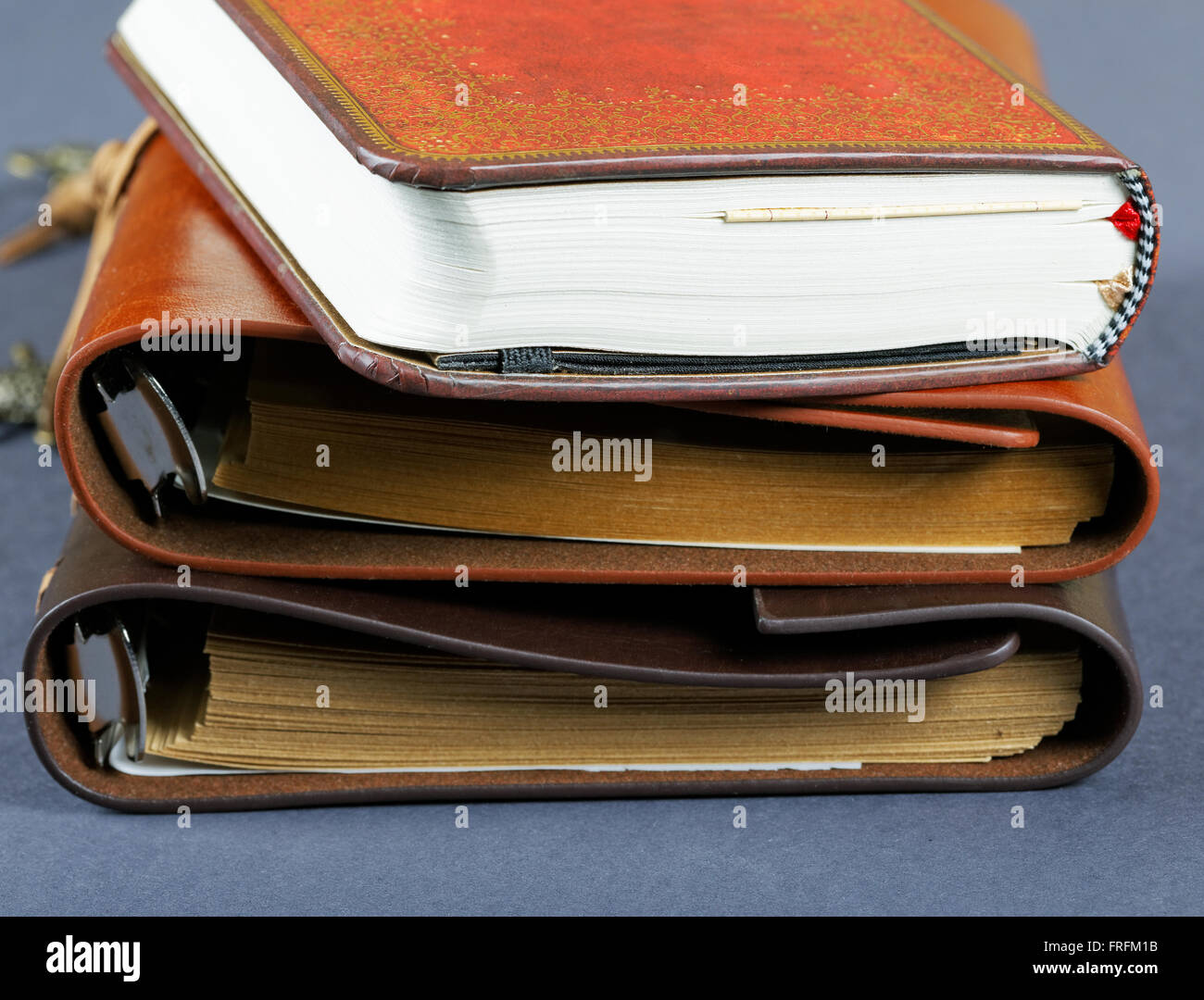 Pile of notebooks pencil hi-res stock photography and images - Alamy