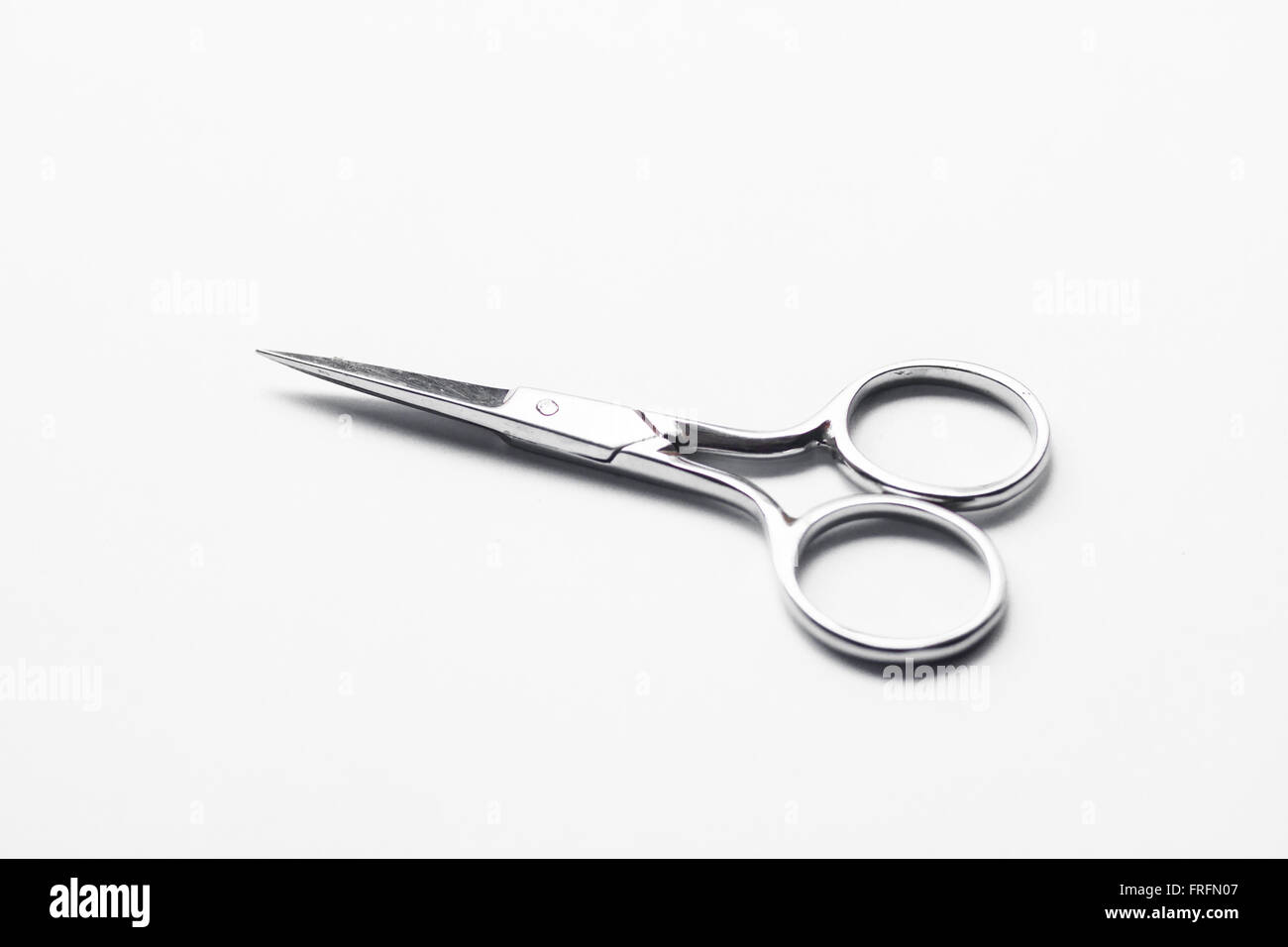 Medical scissors equipment on white background, stock photo Stock Photo ...